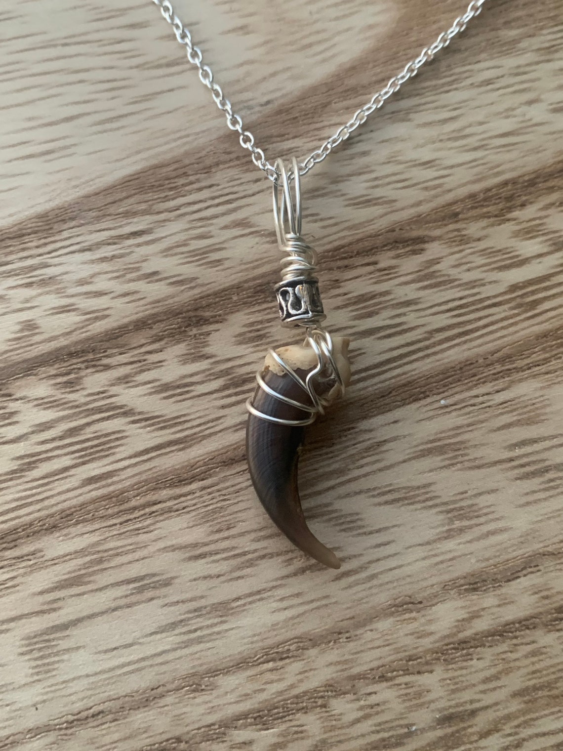 Viking Style Genuine Coyote Claw Wire Wrapped Necklace - Etsy