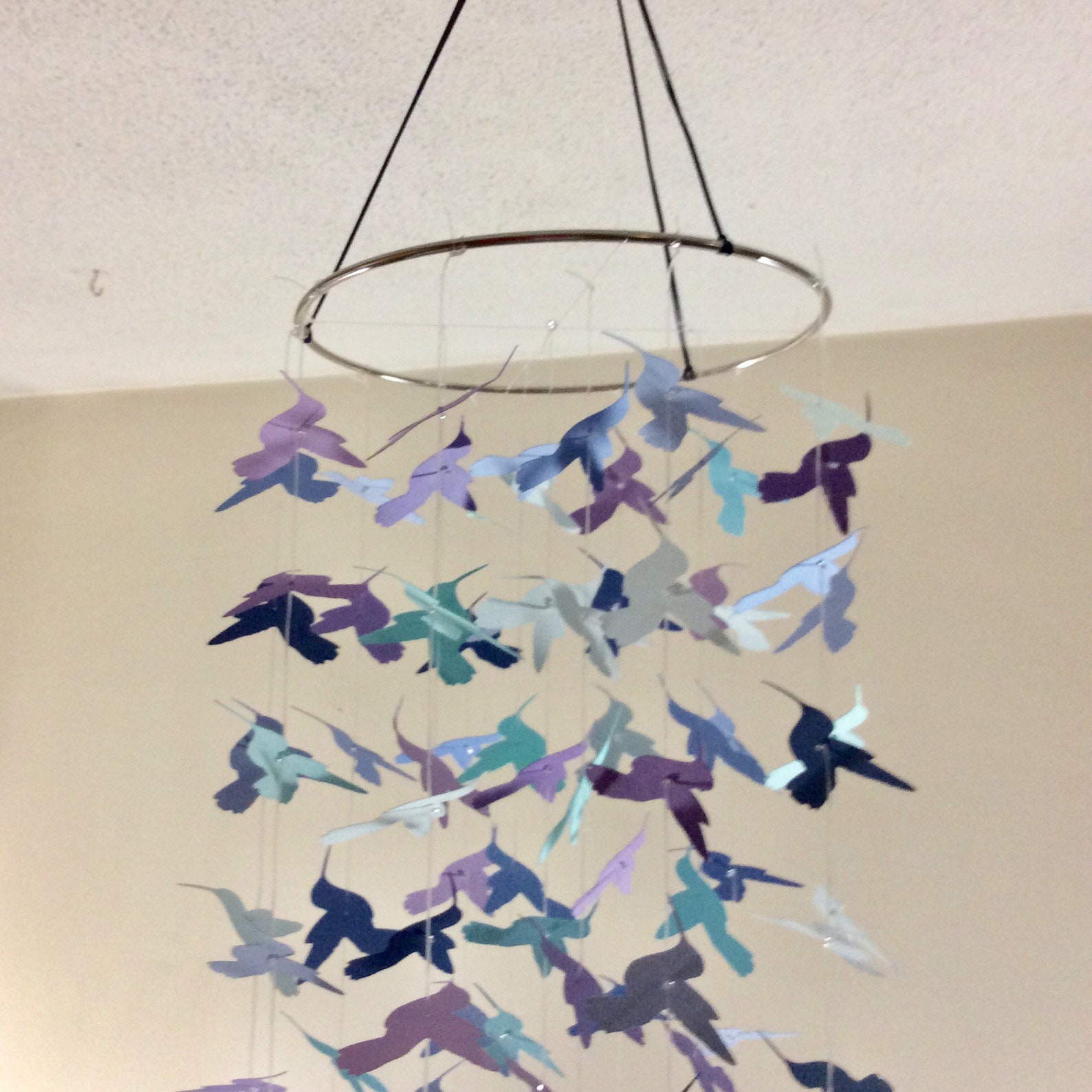 Hummingbird Mobile Baby Nursery Mobile Shades of Blue and | Etsy