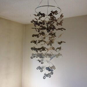 Motorcycle Mobile. Baby Nursery Mobile. Brown's and White. Scooter ...