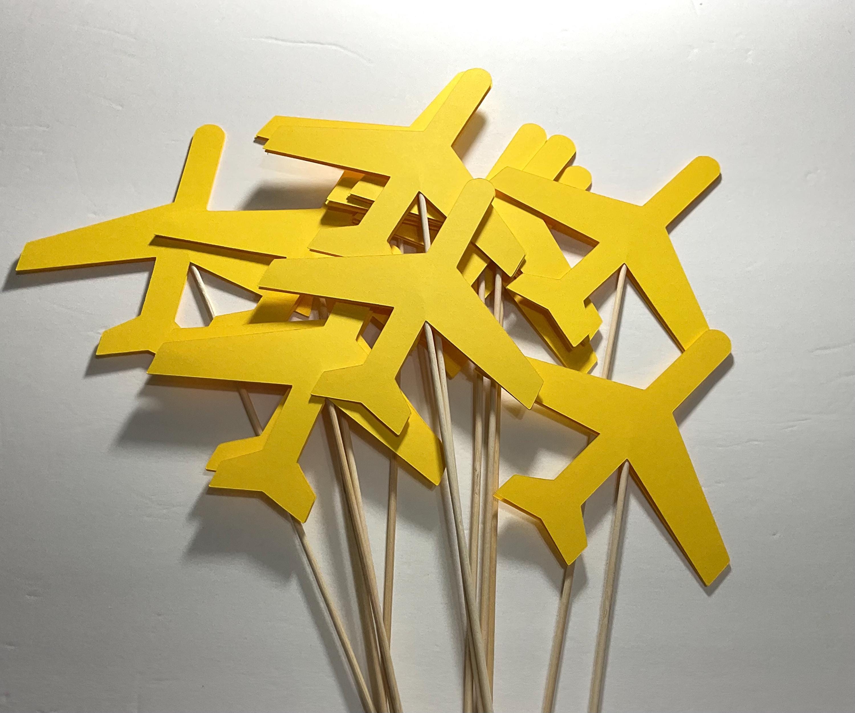 Airplane Centerpiece, Airplane Toppers on 12" Skewers, Navy Airplane ...