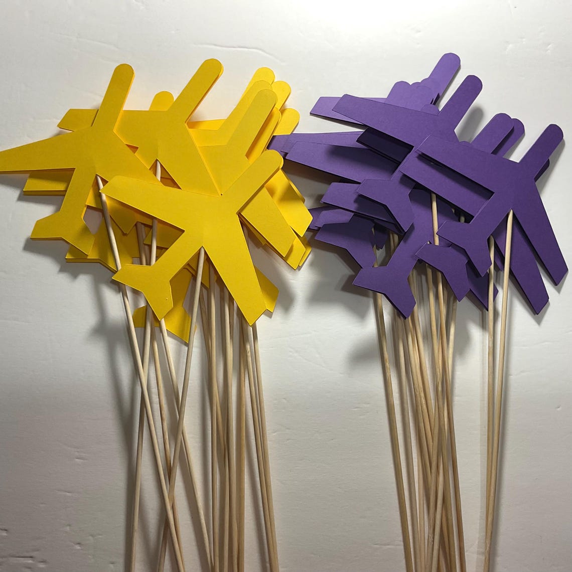Airplane Centerpiece, Airplane Toppers on 12" Skewers, Navy Airplane ...