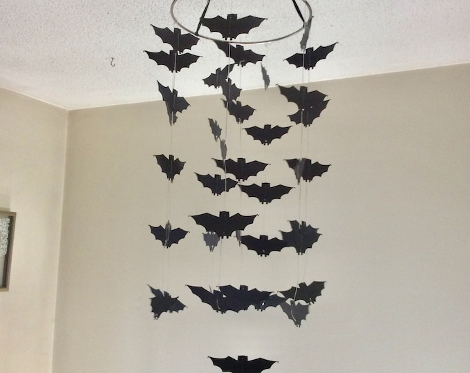 Black Bat Mobile. Baby Nursery Mobile. Happy Halloween - Etsy