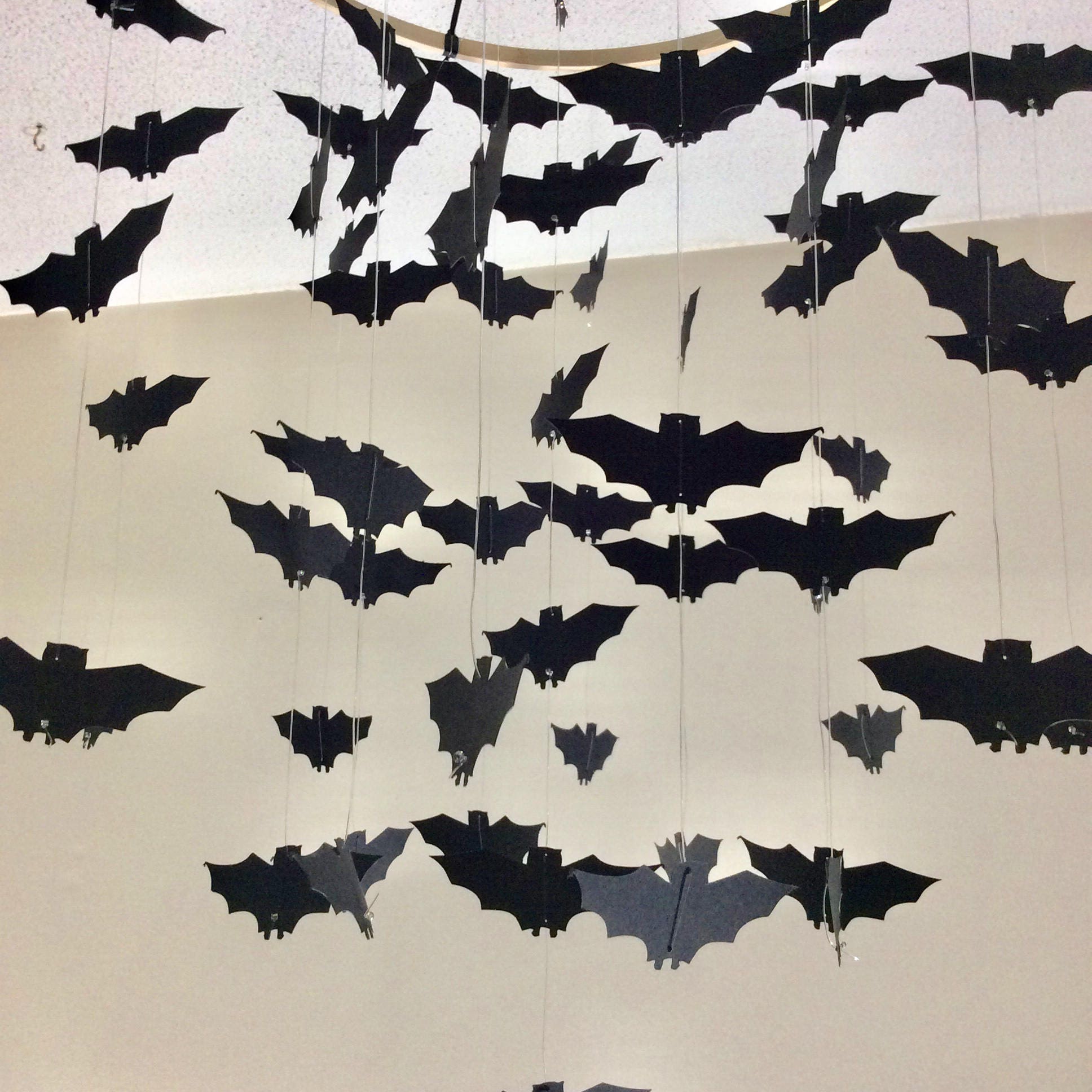 Black Bats Nursery Mobile Bat Paper Mobile Hanging Bats | Etsy