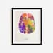 Axial Human Brain - Original 8.5" X 11" Risograph Print - Neuroscience ...