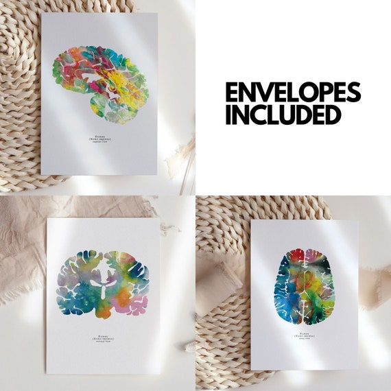 Neuroscience Greeting Cards Set of 6 Neuroscience Thank You | Etsy