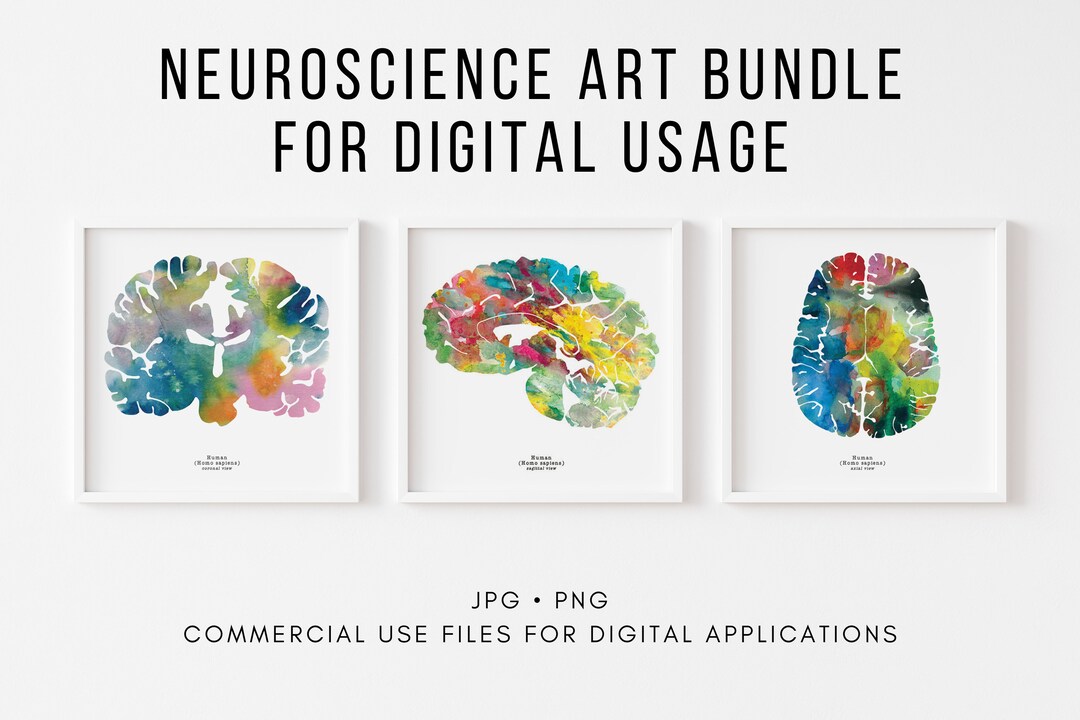 Neuroscience Art Digital Download - Psychology Marketing Assets for ...
