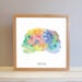 American Mink Brain Art Colorful 8.5 X 8.5 - Etsy