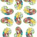 Sagittal Human Brain Stickers Set of 20 Neurology Sticker Art Colorful ...