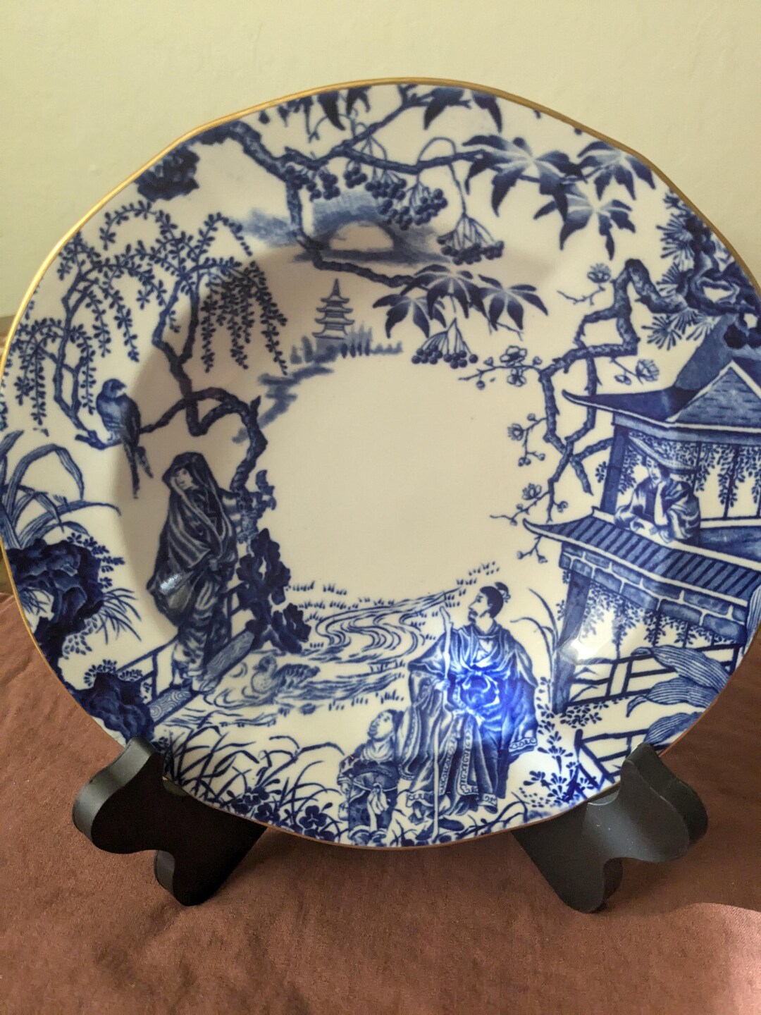 Blue Mikado Royal Crown Derby Soup Bowl - Etsy
