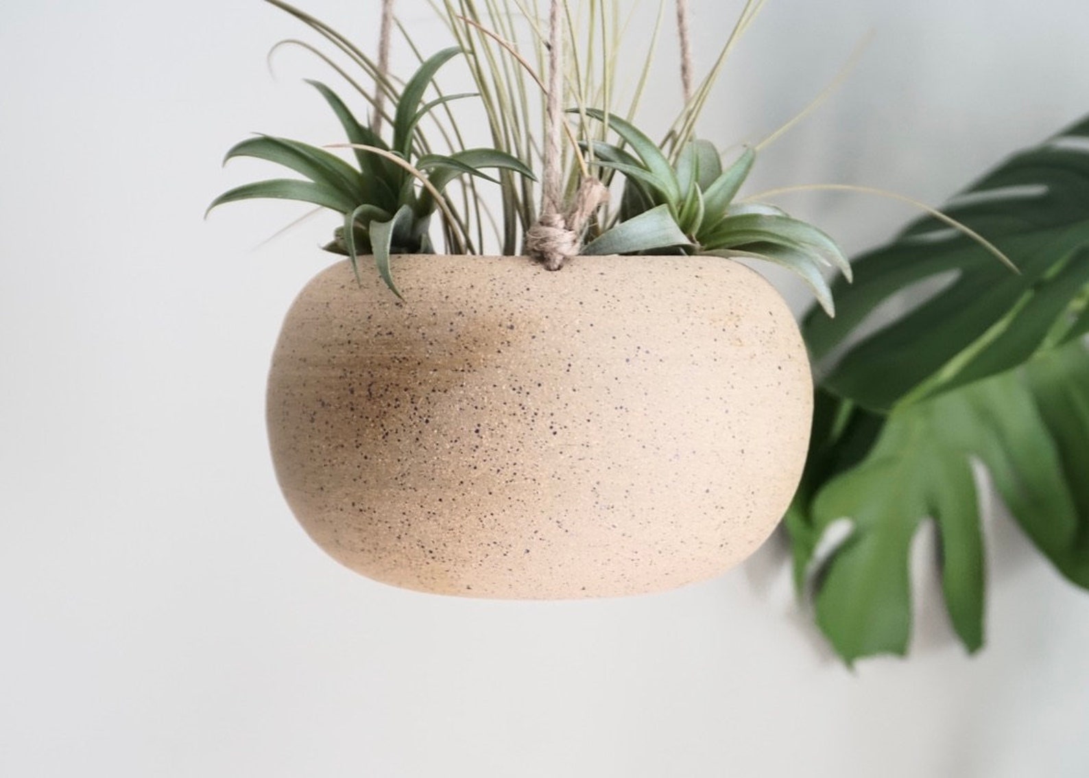 Sand Small Hanging Planter. Handmade Ceramic Hanging Planter. - Etsy