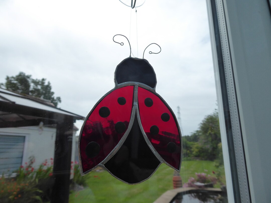 Ladybird Made From Stained Glass Suncatcher - Etsy UK