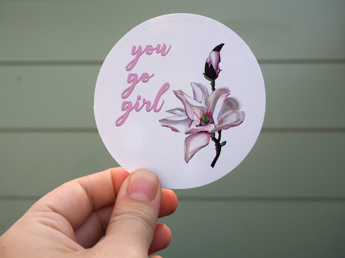 Original Art Sticker You Go Girl Laptop Sticker Phone - Etsy