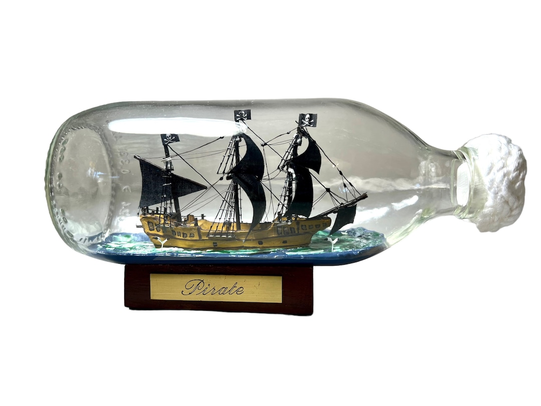 Pirate Ship in a Bottle - Etsy