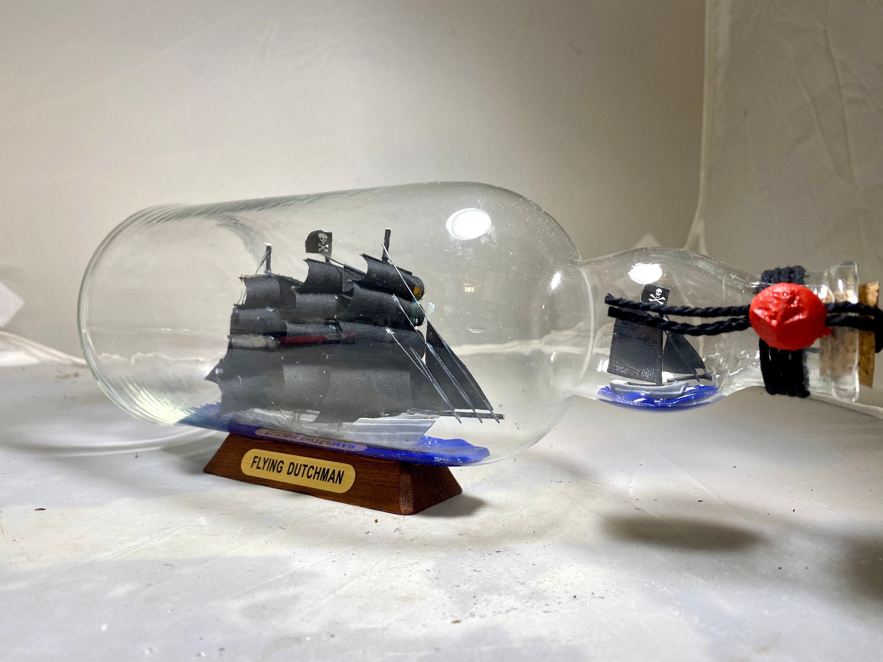The Legendary Flying Dutchman Pirate Ship in a Bottle - Etsy