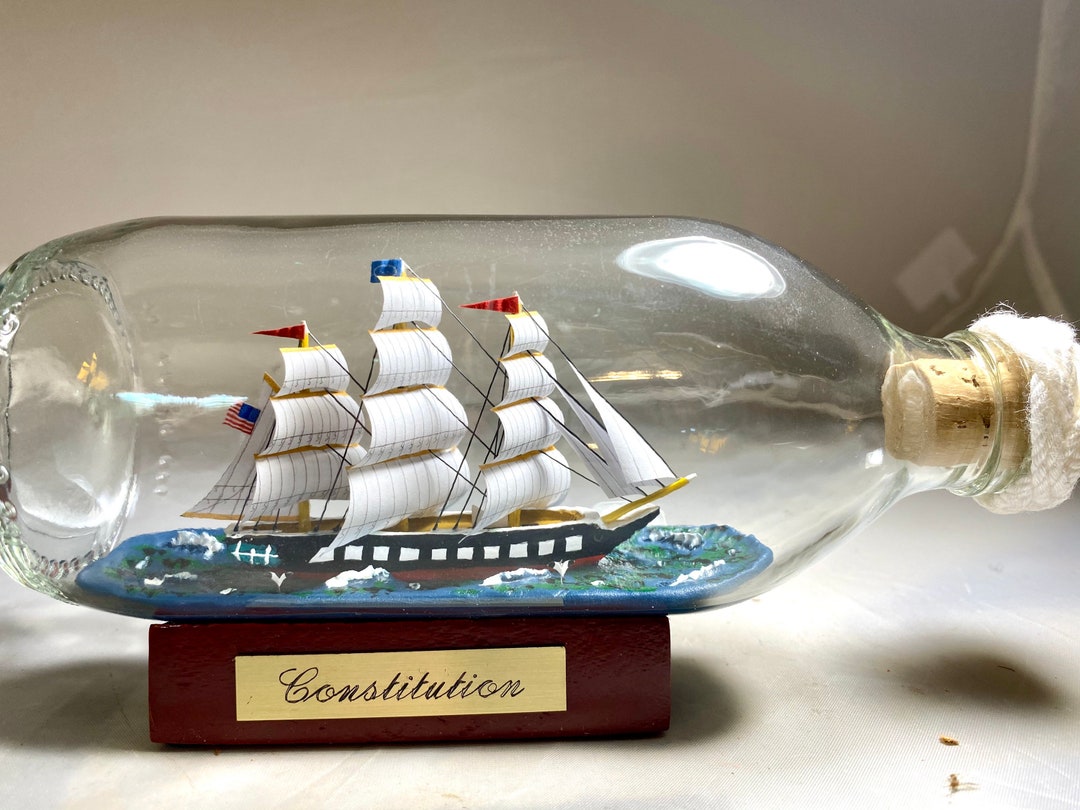 Handmade Ship in a Bottle: USS Constitution - Authentic American ...