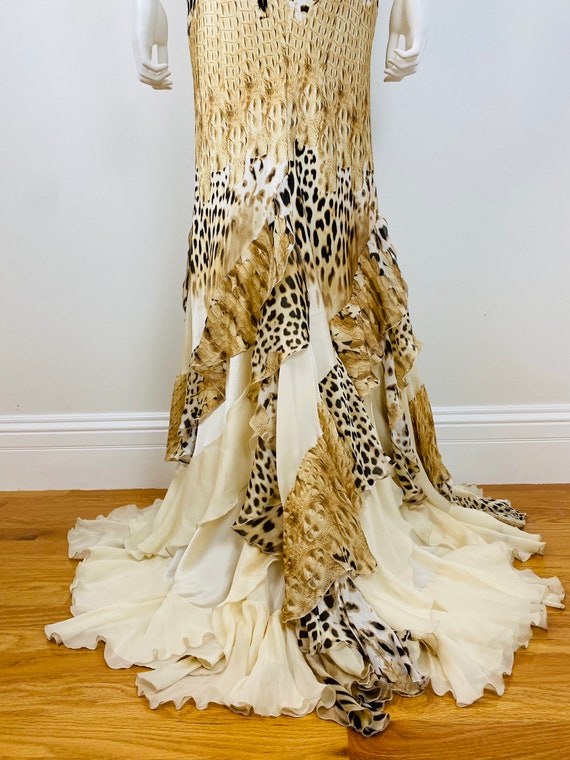 Vintage 2002 Y2K Roberto Cavalli Silk Cheetah & Croco… - Gem