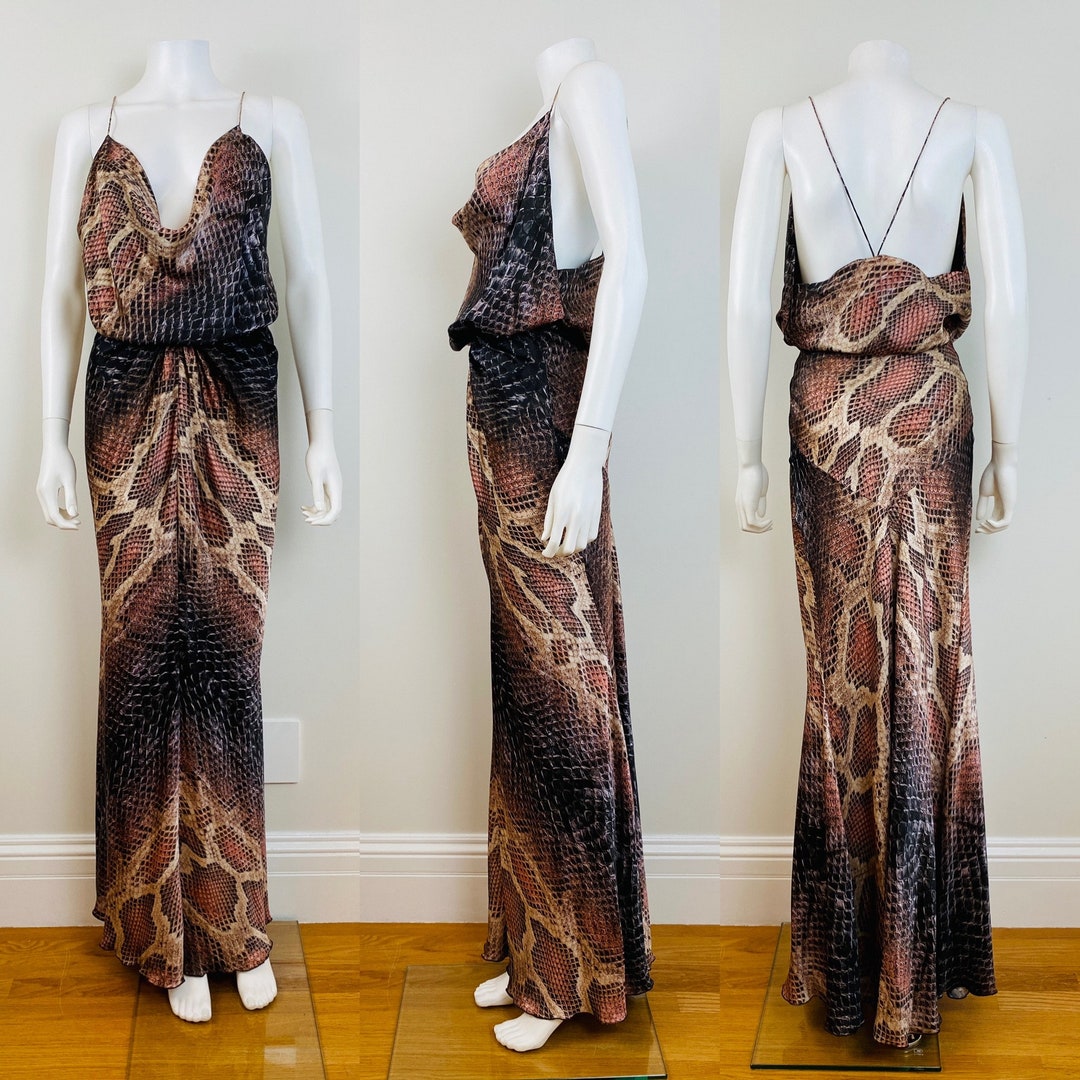Vintage 2000s Y2K Roberto Cavalli Silk Snake Python Print - Etsy