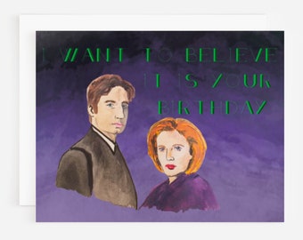 X Files Birthday Card - Etsy UK