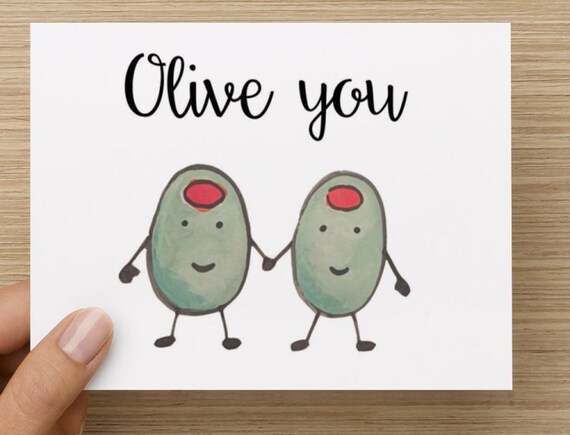 Olive You Card | Etsy