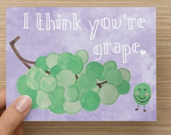 Grape Card | Etsy