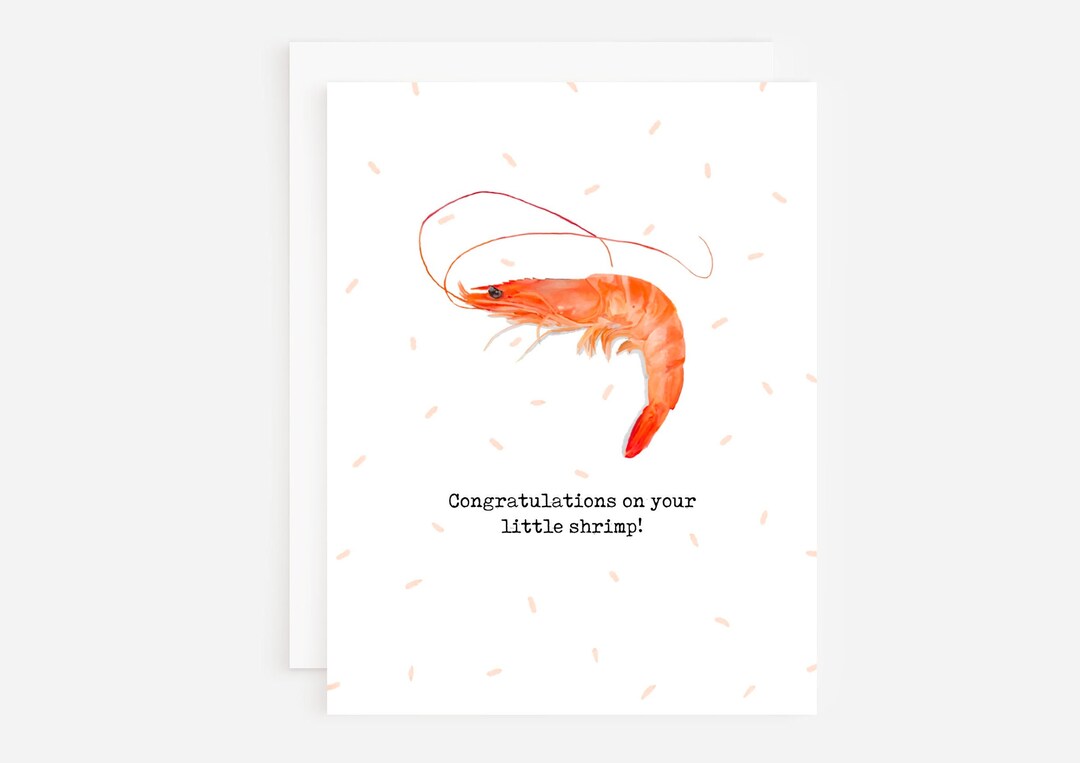Congratulations on Your Little Shrimp Shrimp New Baby Card - Etsy