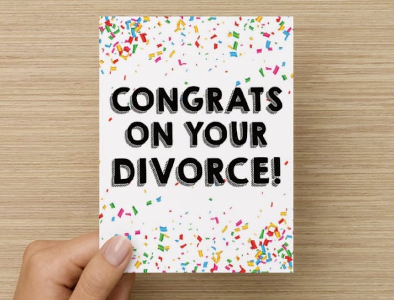 Congrats on Your Divorce Card - Etsy