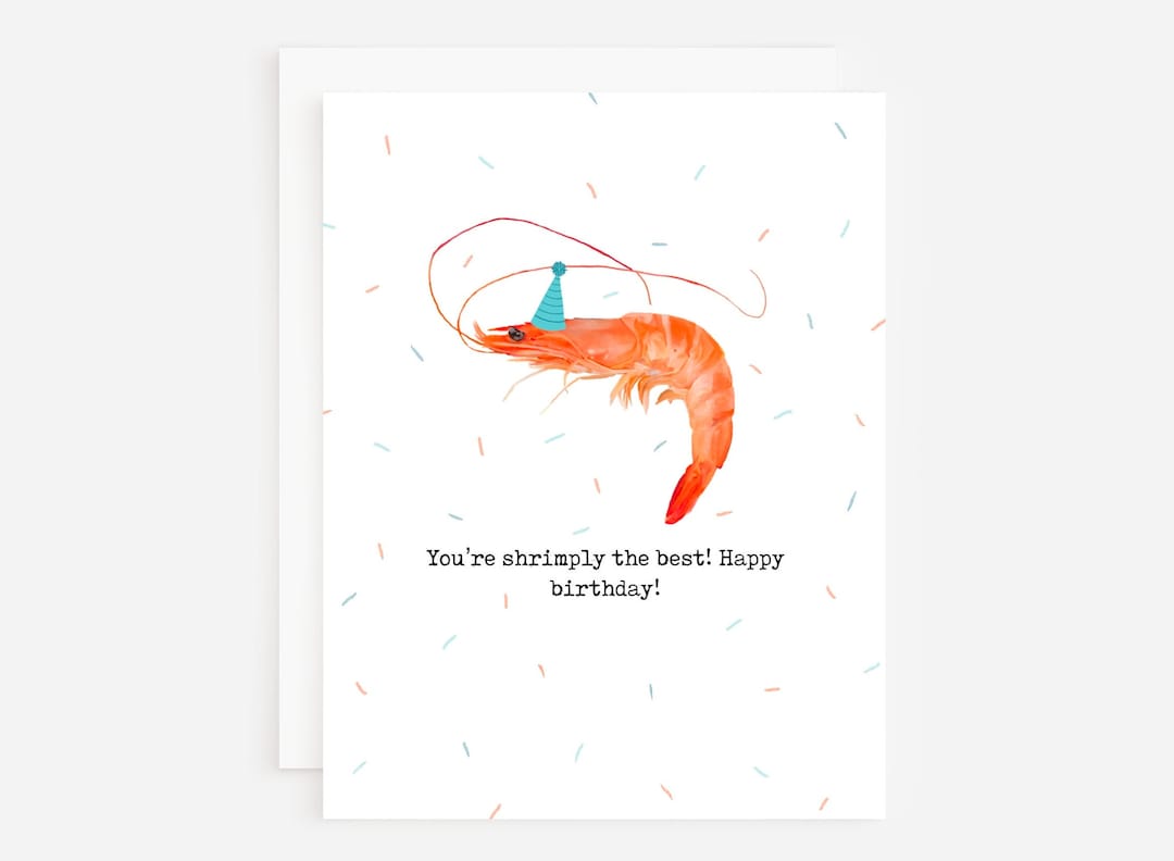 You're Shrimply the Best! Happy Birthday! Shrimp Birthday Card - Etsy