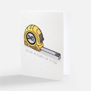 Dad, No One Measures up to You Father's Day Card Measuring Tape - Etsy