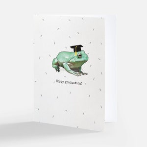 Hoppy Graduation Frog Graduation Card - Etsy