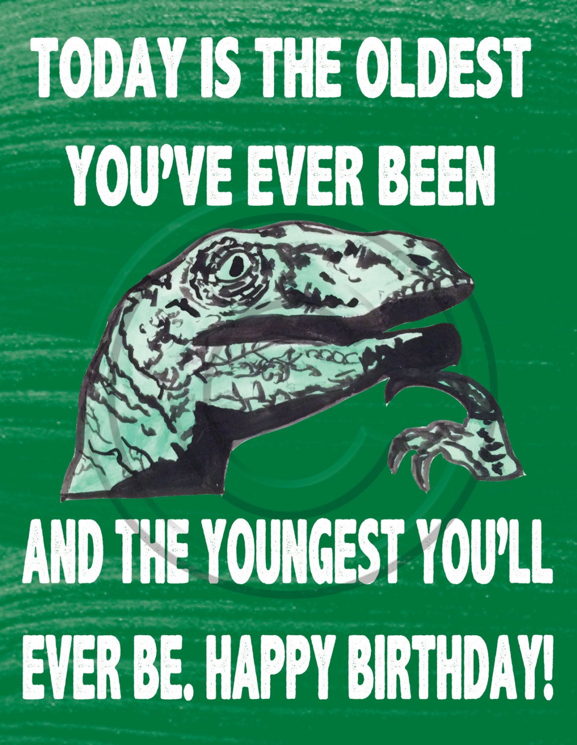 Philosoraptor Happy Birthday Card - Etsy