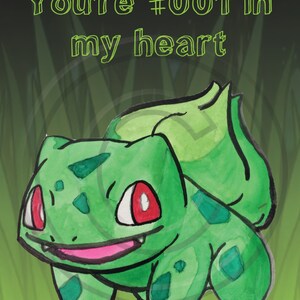Bulba Saur Funny Love Card - Etsy