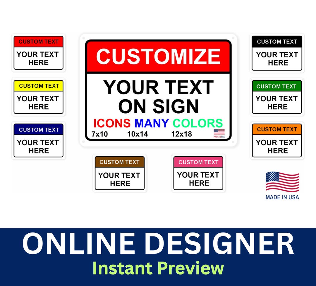 Design Your Own Custom Metal Sign UV Printed Sign for Indoors or ...