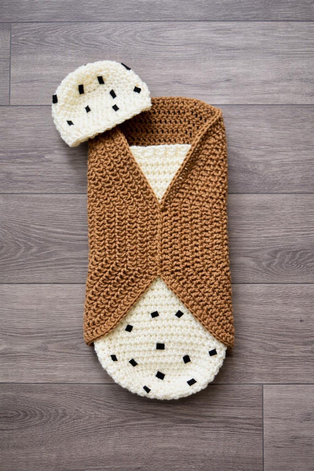 Crochet Cannoli Baby Cocoon: Newborn Halloween Costume & Photo Prop - Etsy