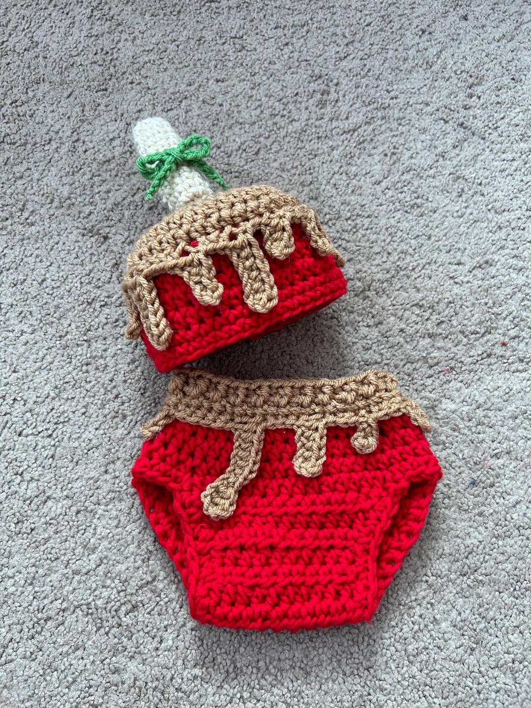 Crochet Candy Carmel Apple Costume- Halloween Costume- Crochet Candy ...