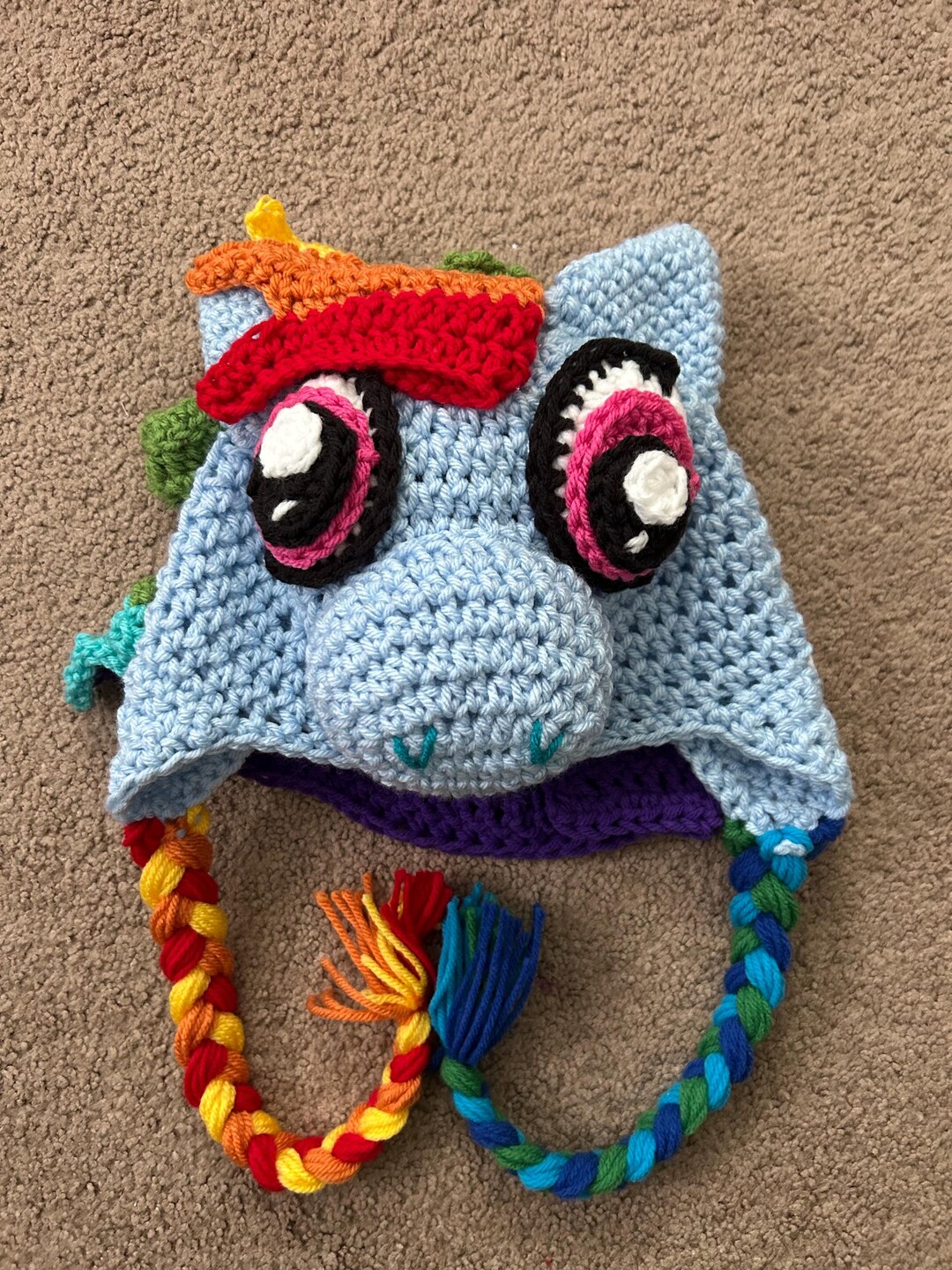 My Little Pony Rainbow Dash Hat/rainbow Dash Costume/pony Costume/made ...