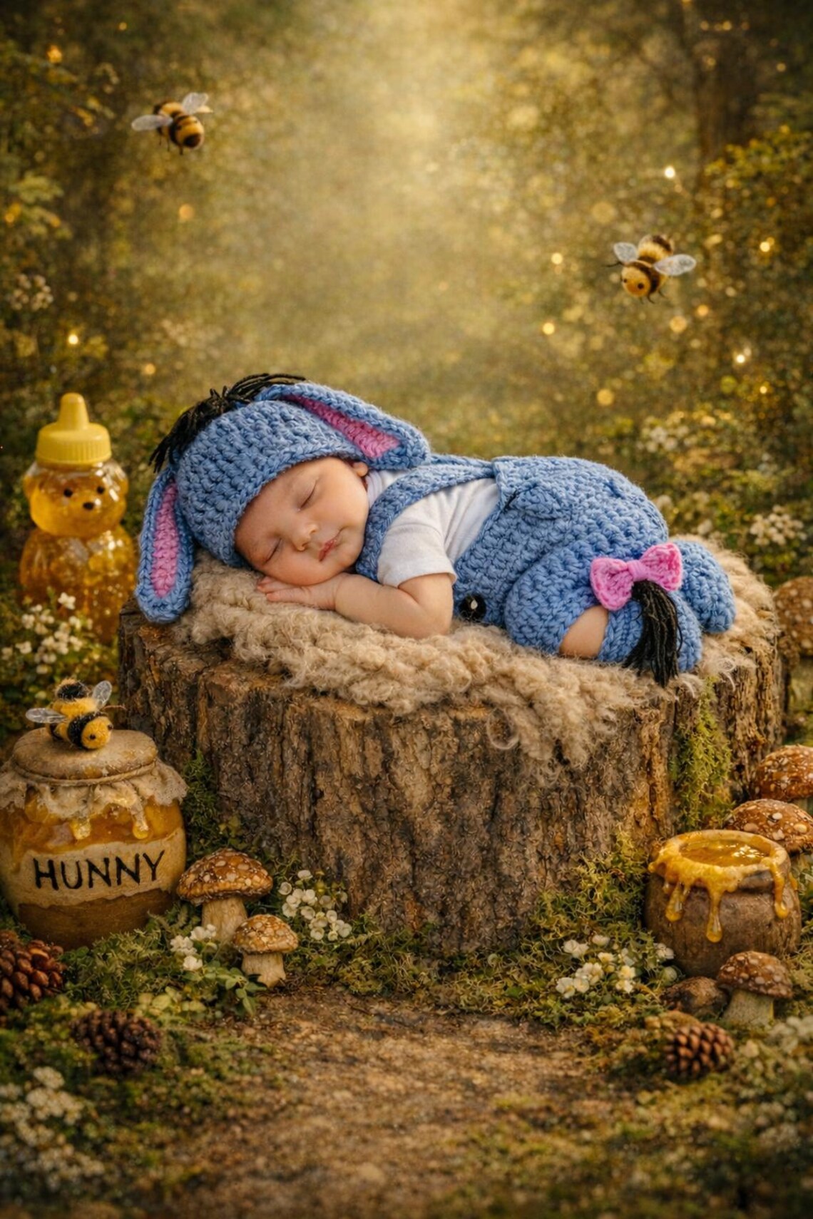 Crochet Eeyore Costume Set: Newborn Photo Prop (made to Order) - Etsy