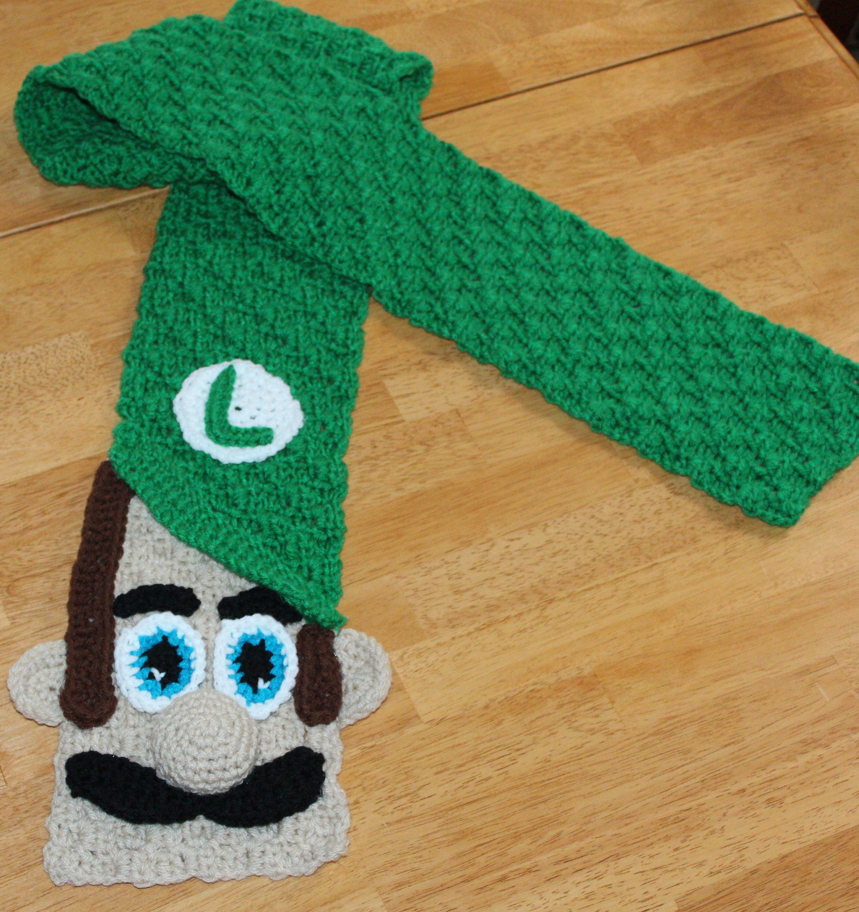 Super Mario and Luigi Scarf--mario Brothers-----made to ORDER - Etsy