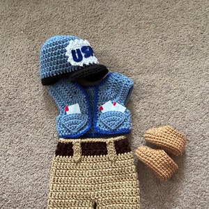 Crochet Mailman Costume/post Office Worker Costume/halloween Costume ...