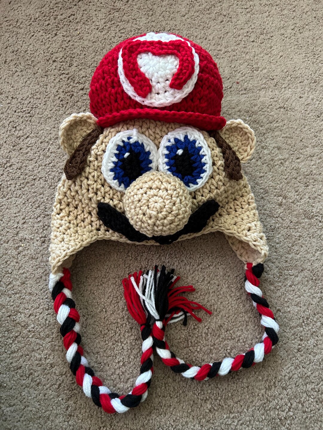 Super Mario Brothers Inspired Costume/crochet Mario Bros. Hat/ MADE TO ...