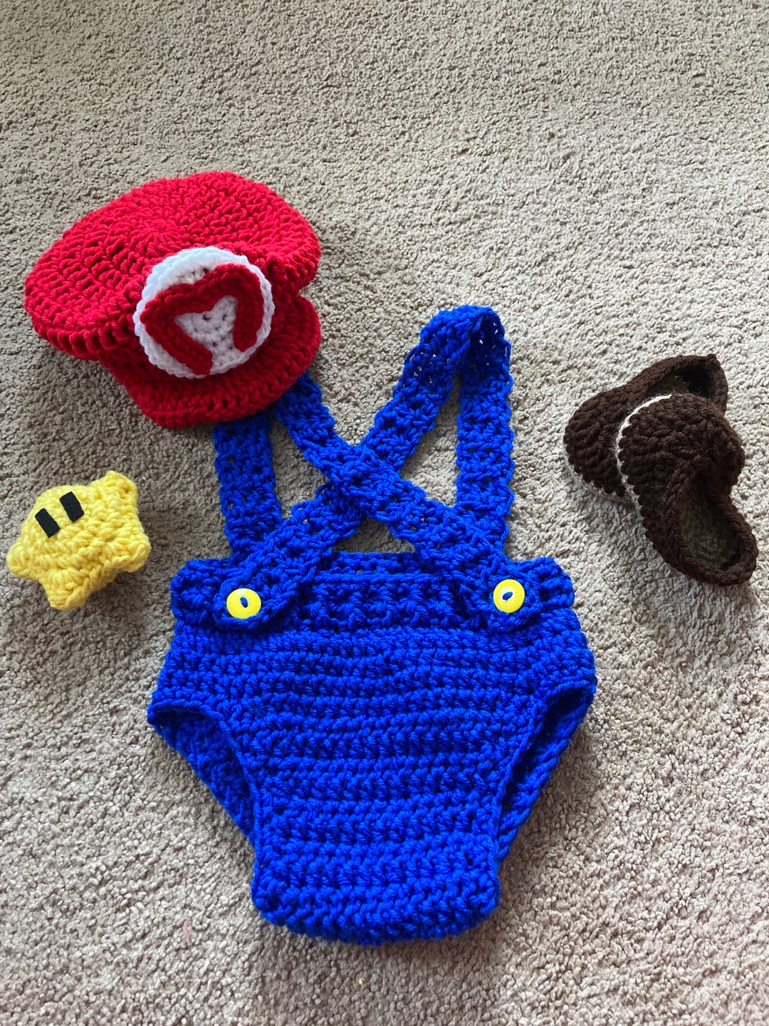 Super Mario Inspired Costume/crochet Mario Bros. Costume/ Mario ...