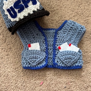 Crochet Mailman Costume/post Office Worker Costume/halloween Costume ...
