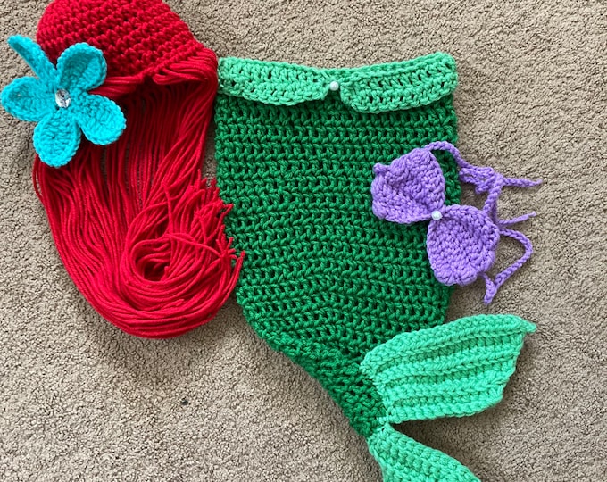 Princess Ariel Inspired Mermaid Costume/princess Ariel Mermaid Tail ...