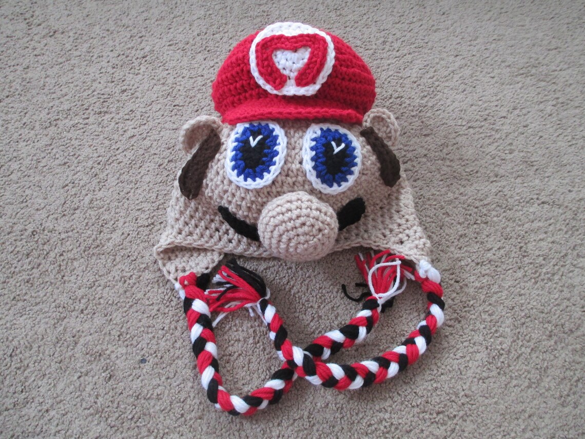 Super Mario Brothers Inspired Costume/crochet Mario Bros. Hat/ - Etsy