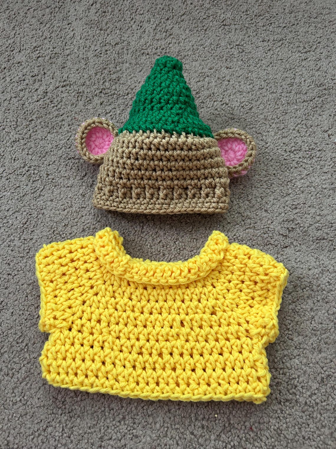 Crocheted Gus Gus Mouse Costume: Cinderella Inspired Baby Outfit - Etsy