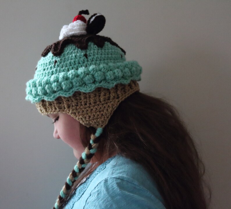 Crocheted Ice Cream Sundae Hats--all Sizes---made to Order - Etsy