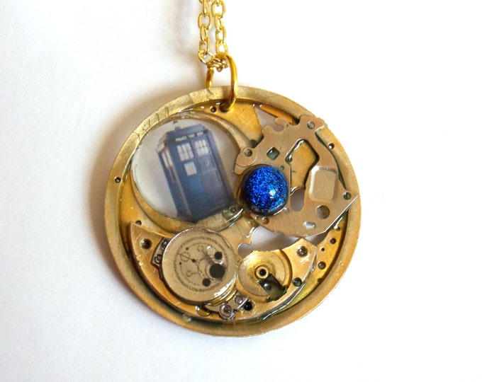 Doctor Who Necklace "blue Portal" - Etsy