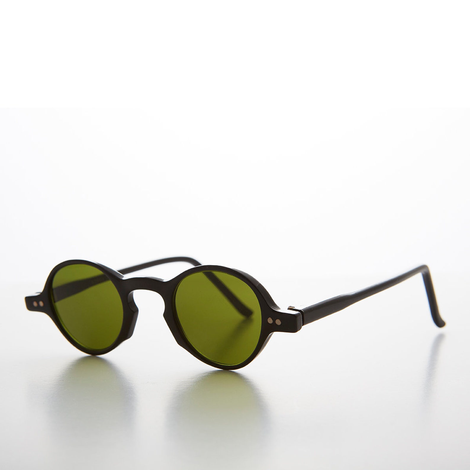 Small Round Colored Lens Spectacle Old Timey Vintage - Etsy