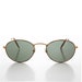 Gold Round Sunglass With Tortoiseshell Rim Detail and Glass Lens - Dove ...