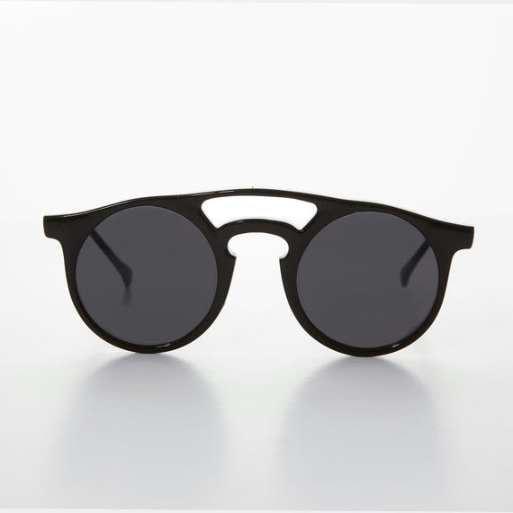 Round Old Timey Aviator Vintage Sunglasses - Edgar - Gem