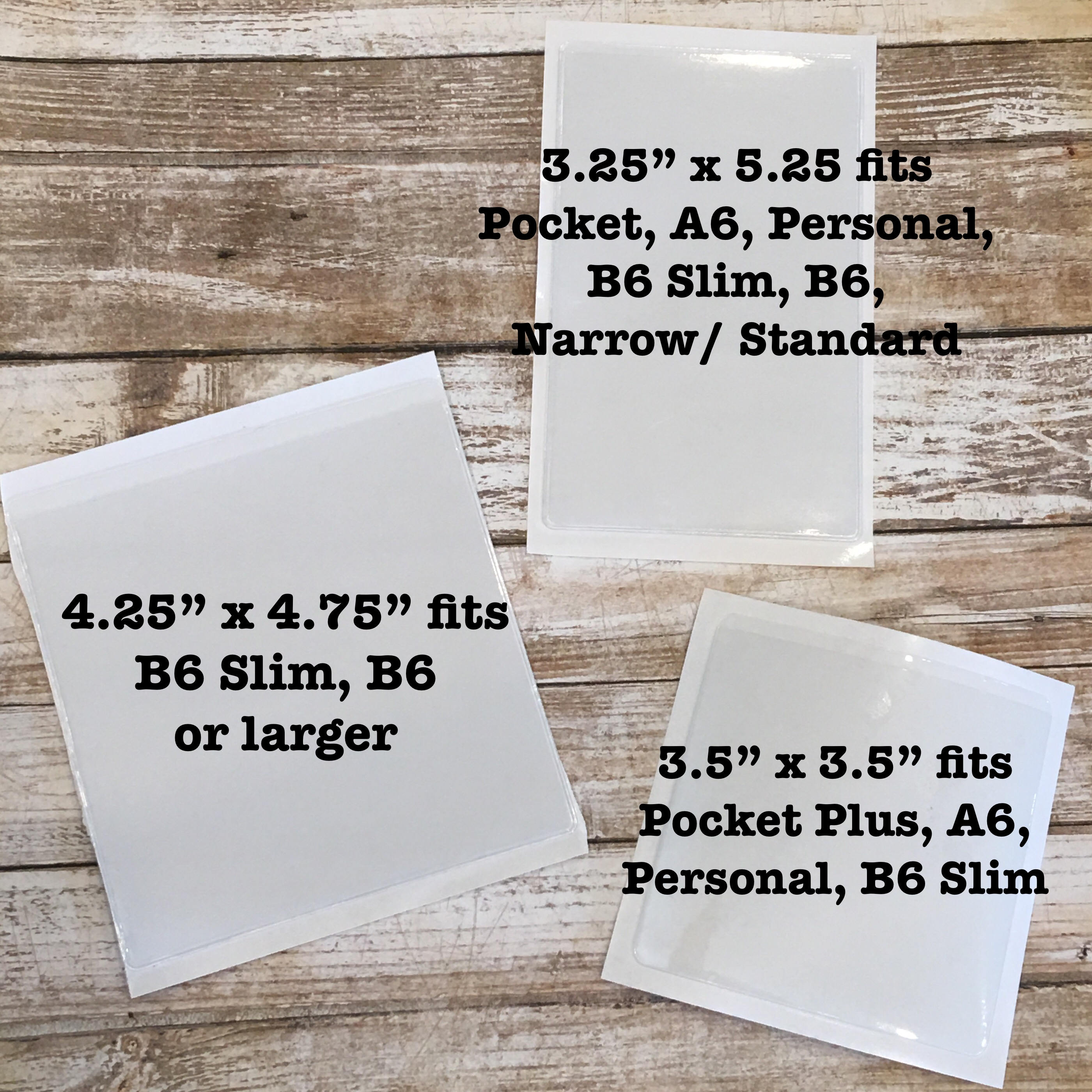 Adhesive Vinyl Pocket Pouches planner Pockets traveler's - Etsy